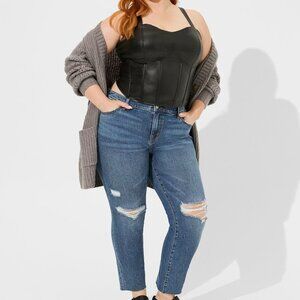 torrid | Tops | Torrid Goth Punk Biker Cowgirl Black Faux Leather ...